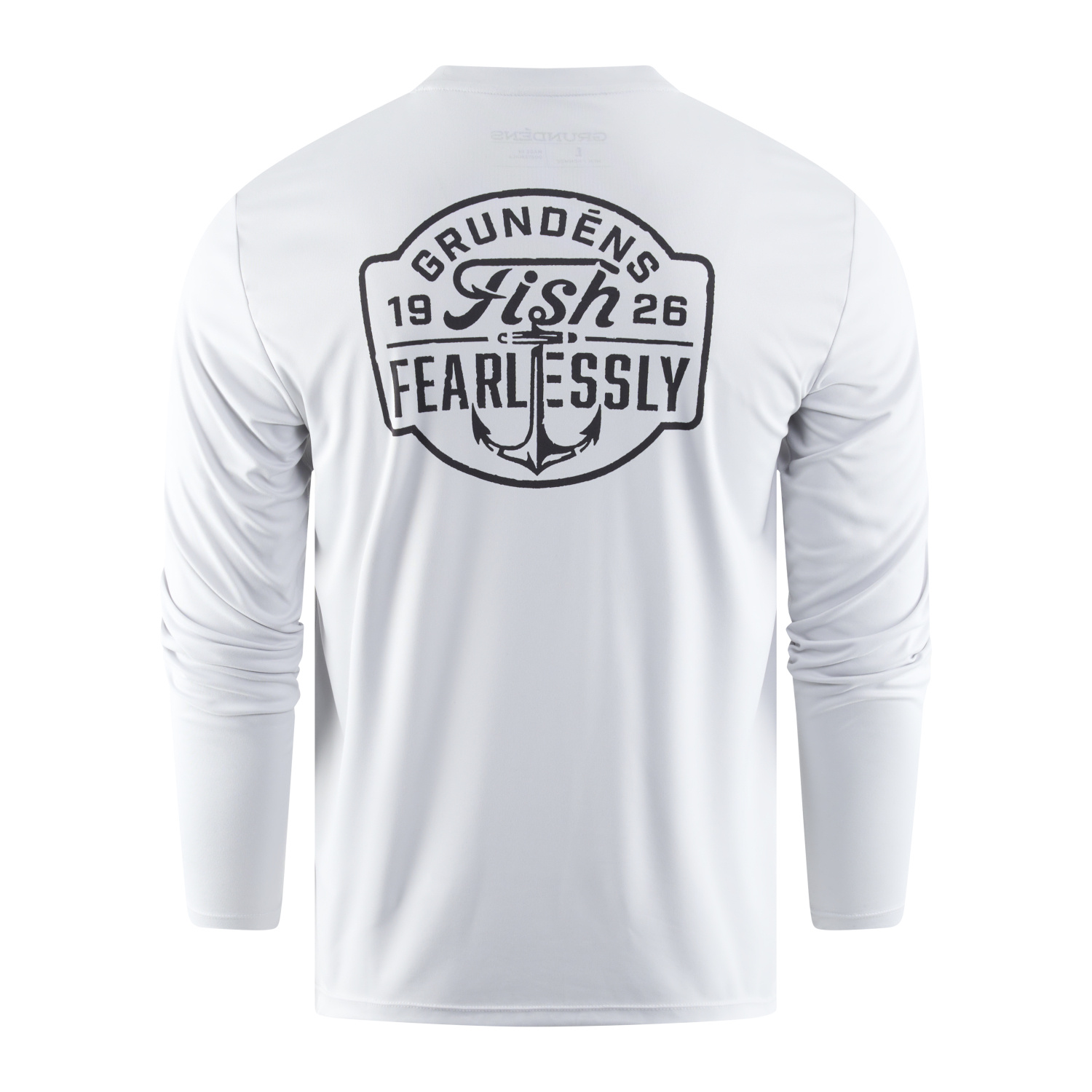 Grundéns Fish Fearlessly LS Tech Tee Grey Mist | Sportfishtackle.no